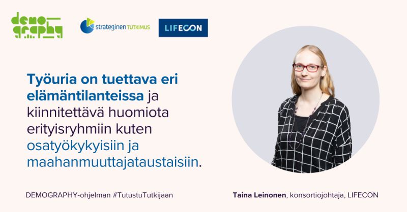 Tutustu tutkijaan: Taina Leinonen - Demography